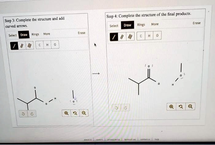 SOLVED:Complete the structure of the final proxducts. Siep Rings More ...
