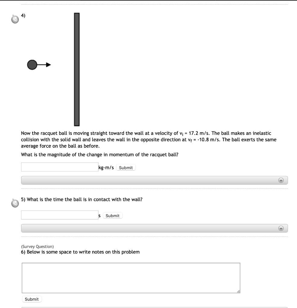 SOLVED: Now the racquet ball is moving straight toward the wall at a ...
