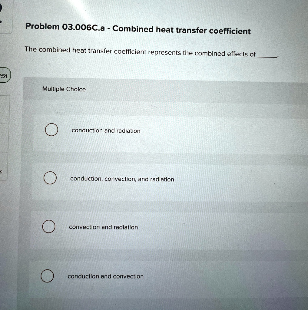 problem 03006ca combined heat transfer coefficient the combined heat ...