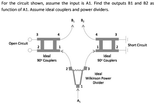 SOLVED: For the circuit shown, assume the input is A1. Find the outputs B1 and B2 as functions ...