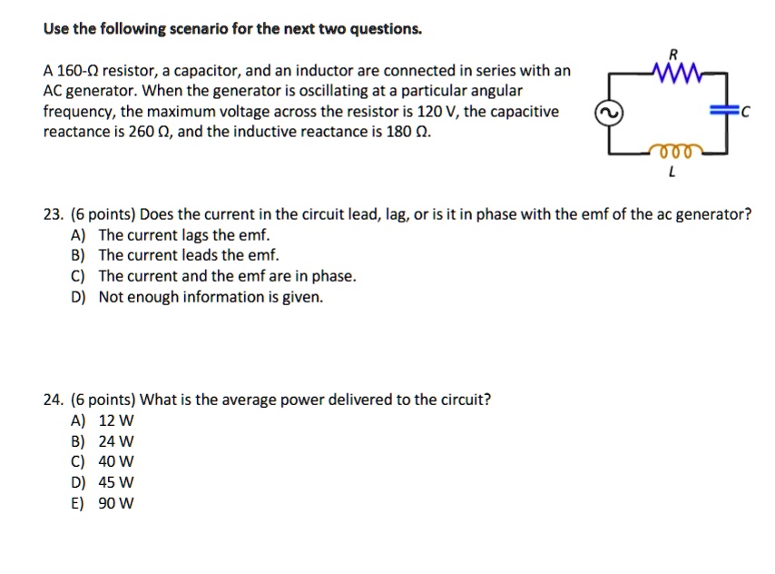use the following scenario for the next two questions a 160 0 resistor ...