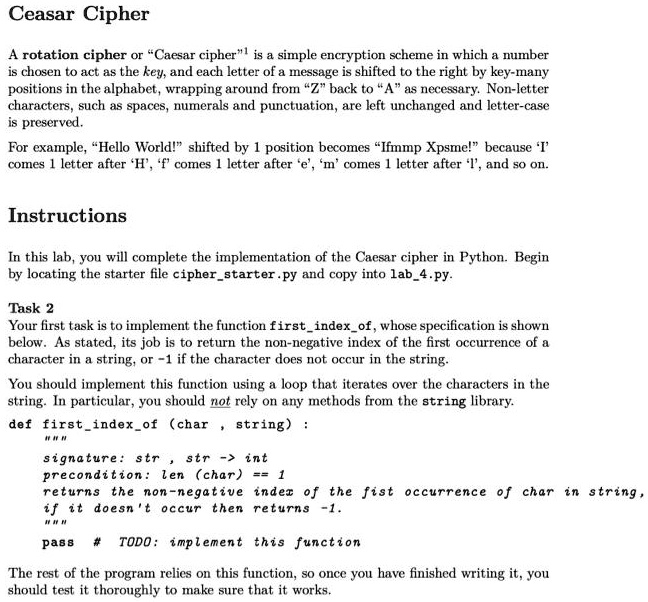 SOLVED: Ceasar Cipher A rotation cipher or Caesar cipher is a simple ... SOLVED: Ceasar Cipher A rotation cipher or Caesar cipher is a simple ...