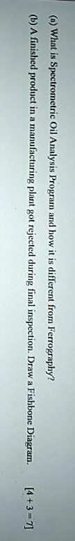 (a) What is Spectrometric Oil Analysis Program and how it is different ...
