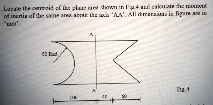 locate the centroid of the plane area shown in fig4 and calculate the ...
