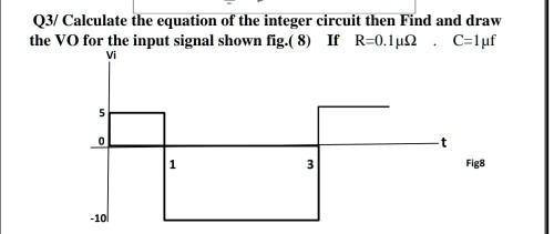 Q3/ Calculate the equation of the integer circuit then Find and draw ...