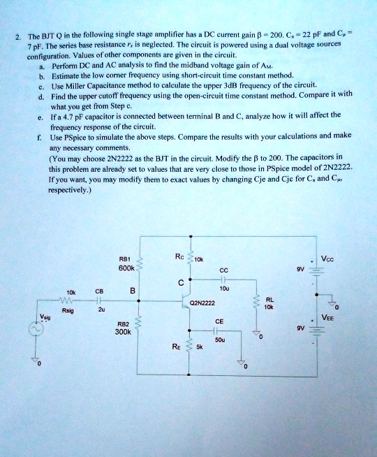 SOLVED: Configuration. Values of other components are given in the ...