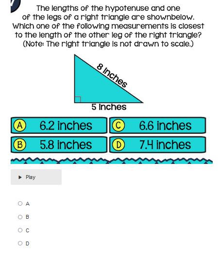 The lengths of the hypotenuse and one of the legs of a right triangle ...