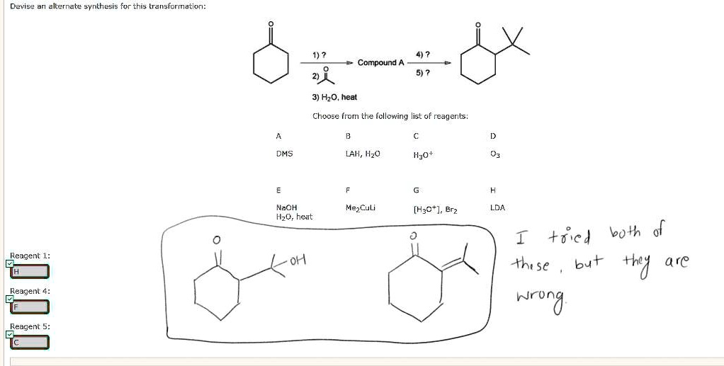SOLVED:Devise elternate synthesis for this transformation: Compound 3 ...