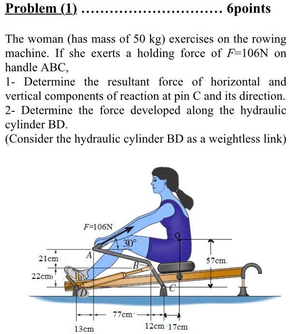 problem 1 6points the woman has mass of 50 kg exercises on the rowing ...