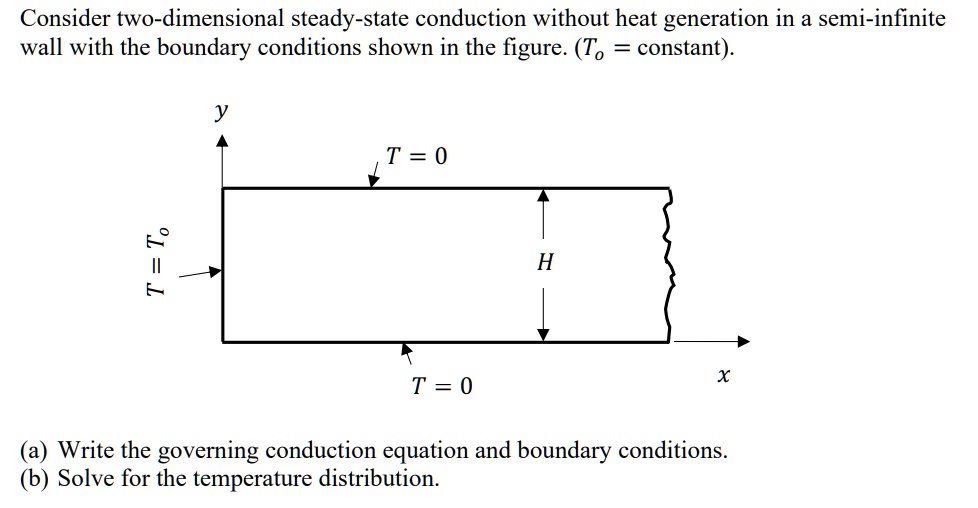 SOLVED: Consider two-dimensional steady-state conduction without heat ...