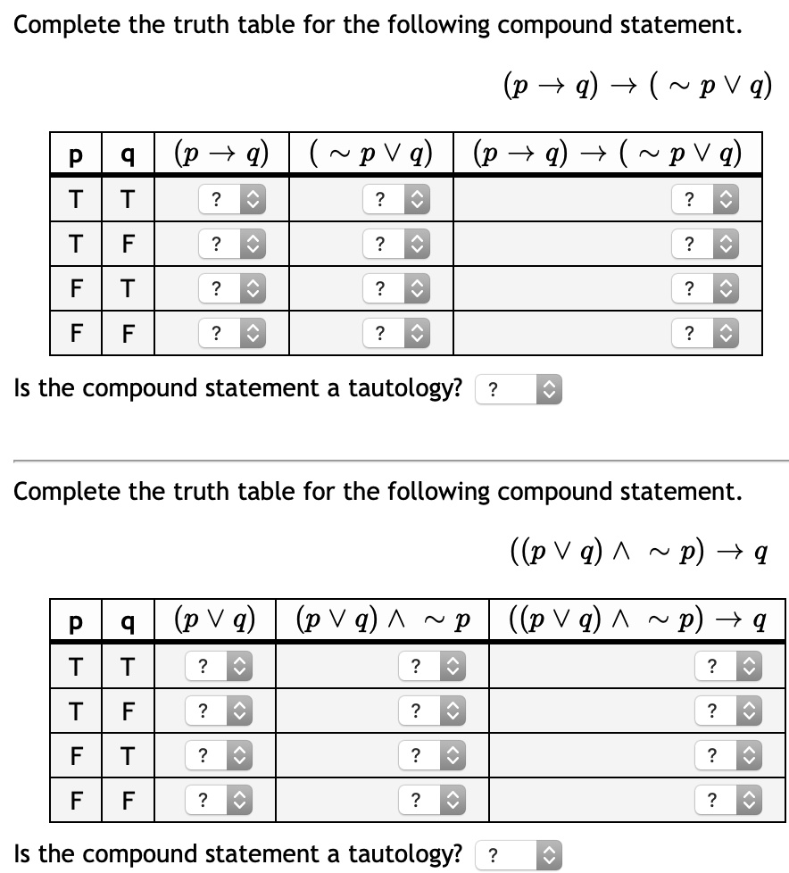 SOLVED Complete The Truth Table For The Following Compound Statement 