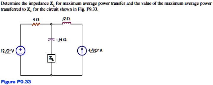 Determine the impedance Z for maximum average power transfer and the value of the maximum ...