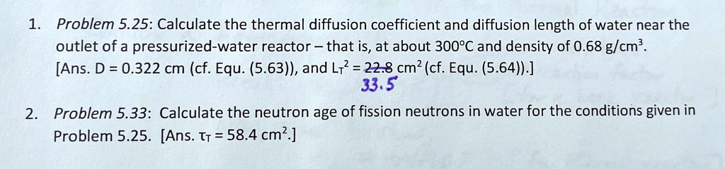 1. Problem 5.25: Calculate the thermal diffusion coefficient and ...