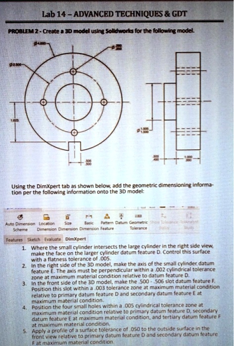 Lab 14-ADVANCED TECHNIQUES GDT PROBLEM 2- Create a 3D model using ...