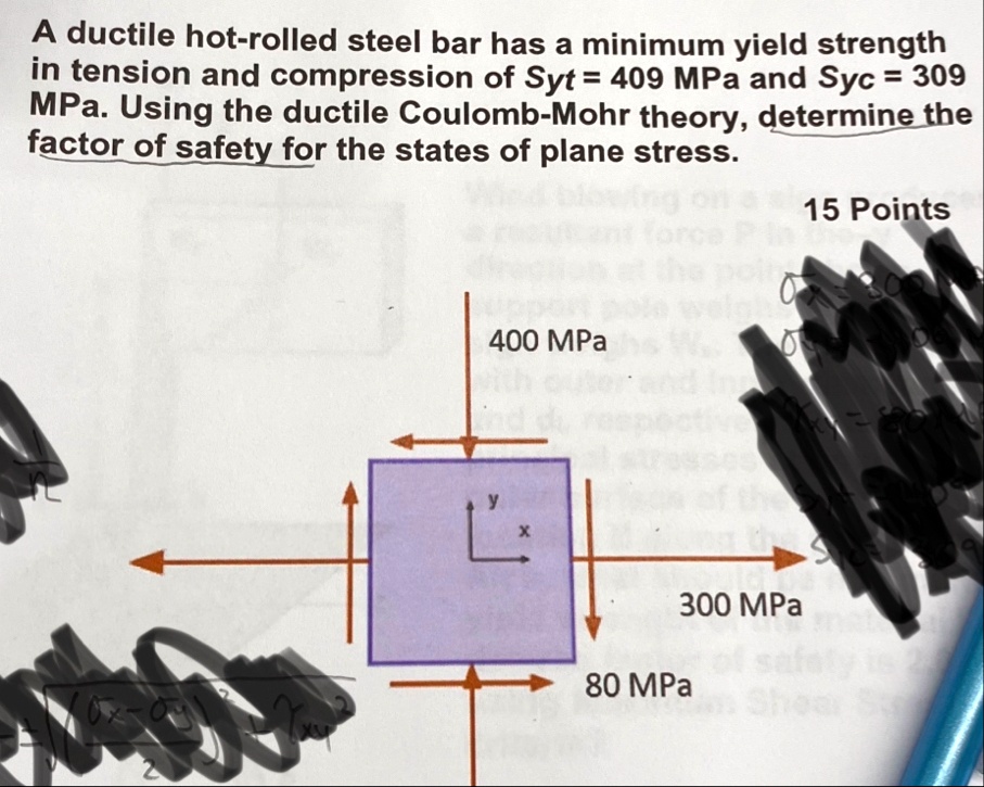 a ductile hot rolled steel bar has a minimum yield strength in tension ...