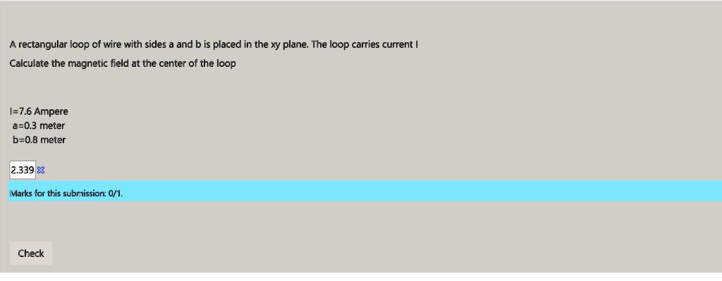 SOLVED: A rectangular loop of wire with sides and is placed in the xy plane: The loop carries ...