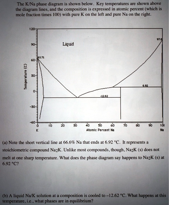 SOLVED: The K/Na phase diagram is shown below. Key temperatures are ...