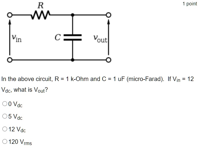 SOLVED: a) In the circuit in #6 above, with the same values for R and C, and C initially ...