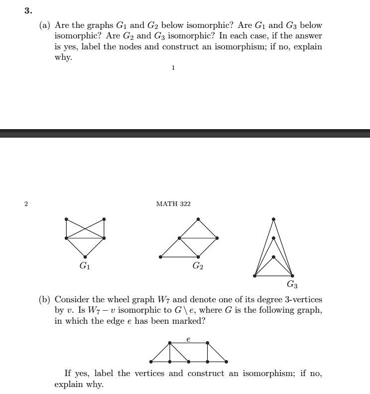 are the graphs g1 and gz below isomorphic are g1 and g3 below ...