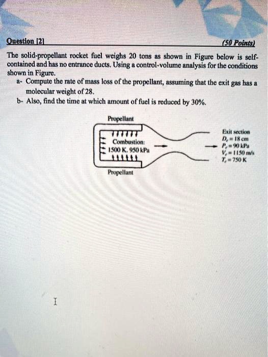 SOLVED: Question 2: (SO Points) The solid-propellant rocket fuel weighs 20 tons, as shown in the ...