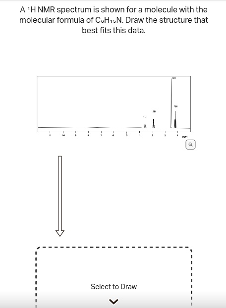 SOLVED: A 'HNMR spectrum is shown for molecule with the molecular ...