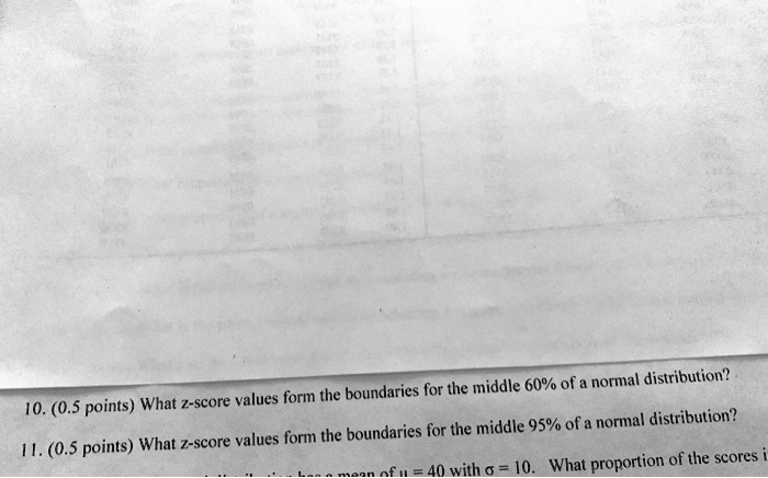 Boundaries for the middle 60 of normal distribution 10 05...