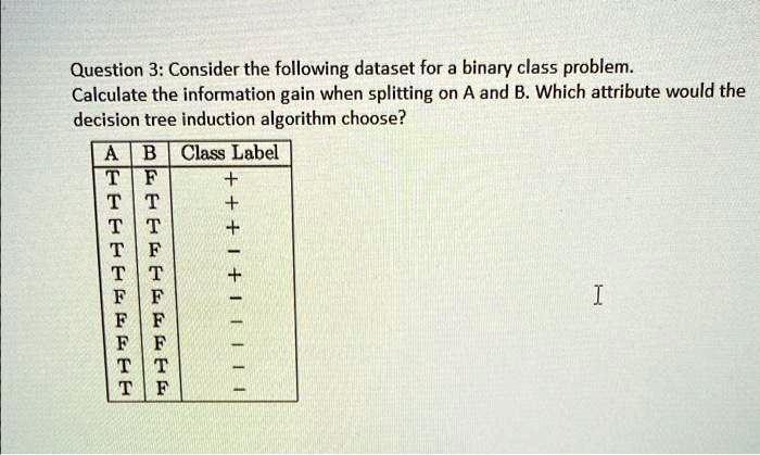 Solved Text Machine Learning Question 3 Consider The Following Dataset For A Binary Class