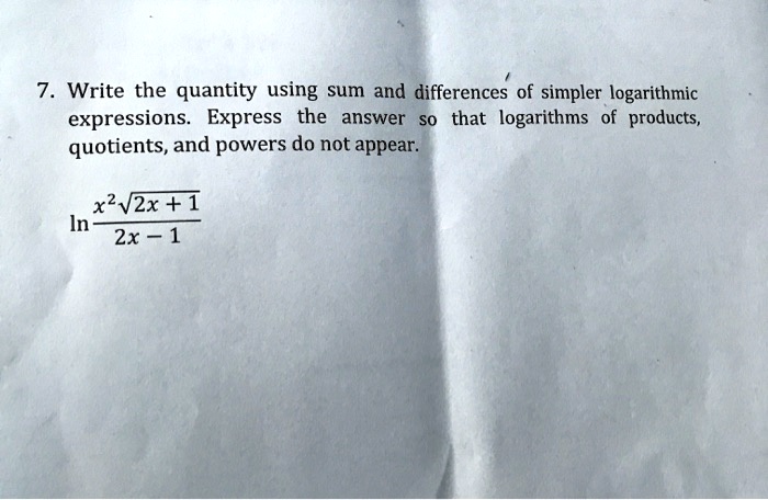SOLVED: Write the quantity using sum and differences of simpler ...