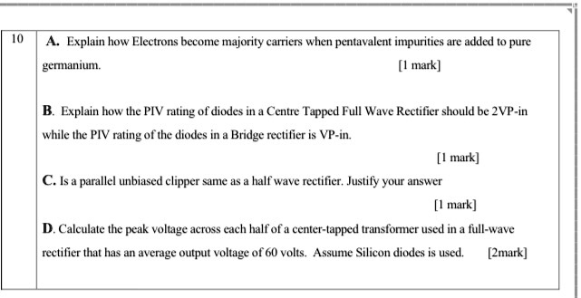SOLVED: Explain how Electrons become majority carriers when pentavalent ...