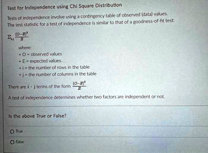 Texts: Test for Independence using Chi-Square Distribution Tests of ...