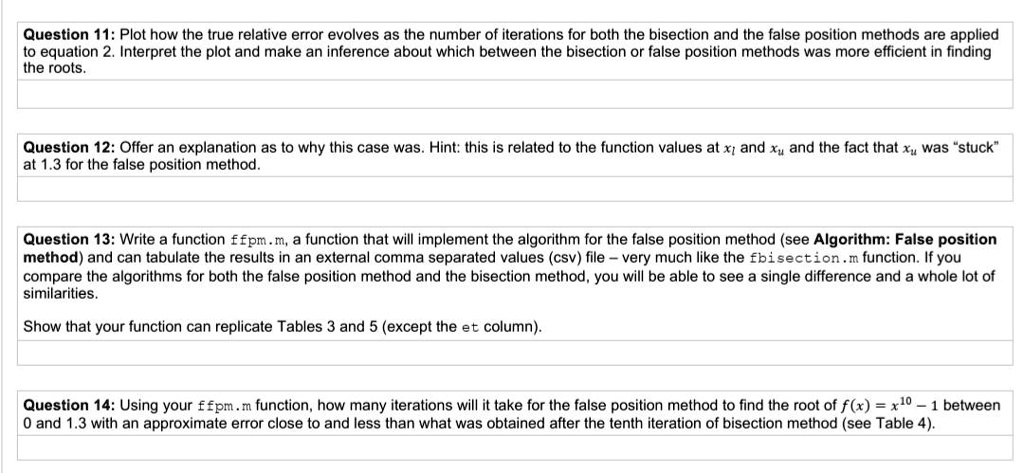 SOLVED: Question 11: Plot how the true relative error evolves as the ...