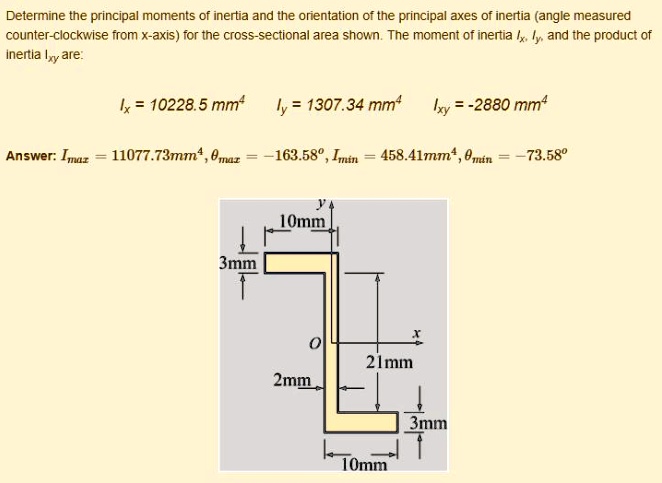 SOLVED: Write MATLAB code to determine the principal moments of inertia ...