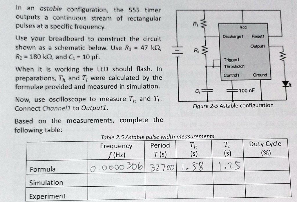 SOLVED: Please build the circuit based on the figure. Can you please also complete the ...