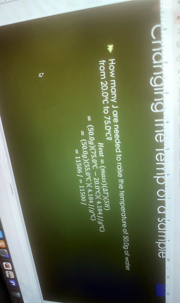 changing ine temp of a sample how many j are needed to raise the ...