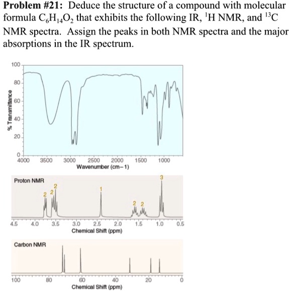 SOLVED: Problem #2I: Deduce the structure of a compound with molecular ...