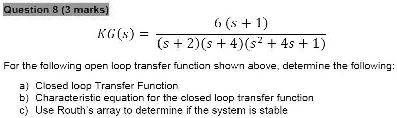 Solved Question 8 3 Marks 6 S 1 Kg S S 2s 4s2 4s 1 For The Following