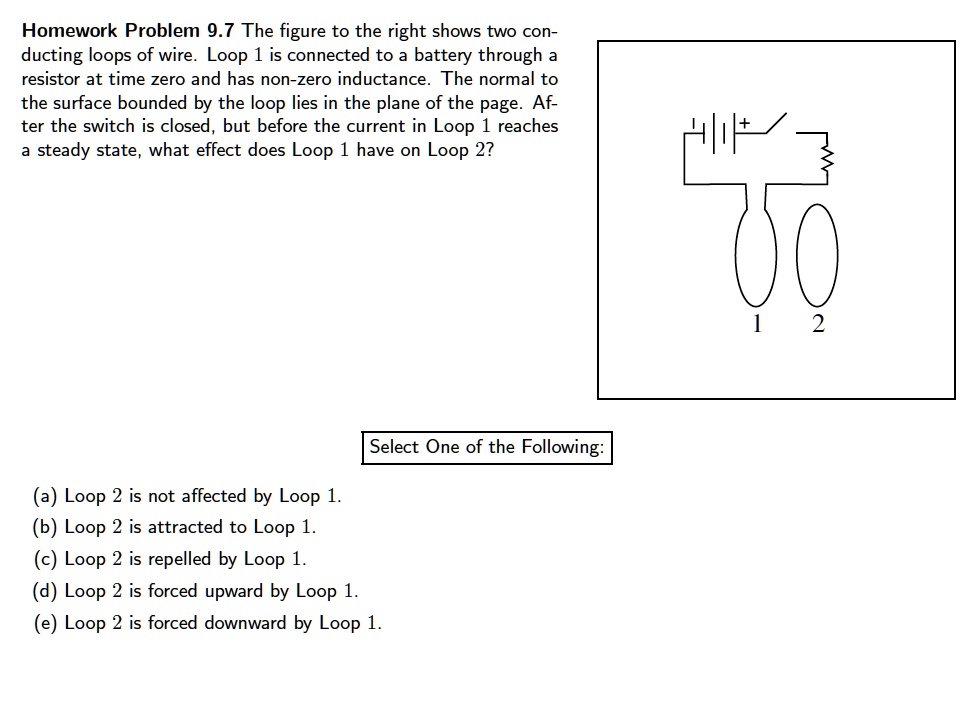 homework problem 97 the figure to the right shows two con ducting loops of wire loop 1 is ...