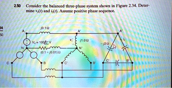 250 consider the balanced three phase system shown in figure 234 deter ...