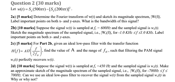 SOLVED: Text: Question 2 (30 marks) Let wt = S500t - [S200t] 2a) [5 ...