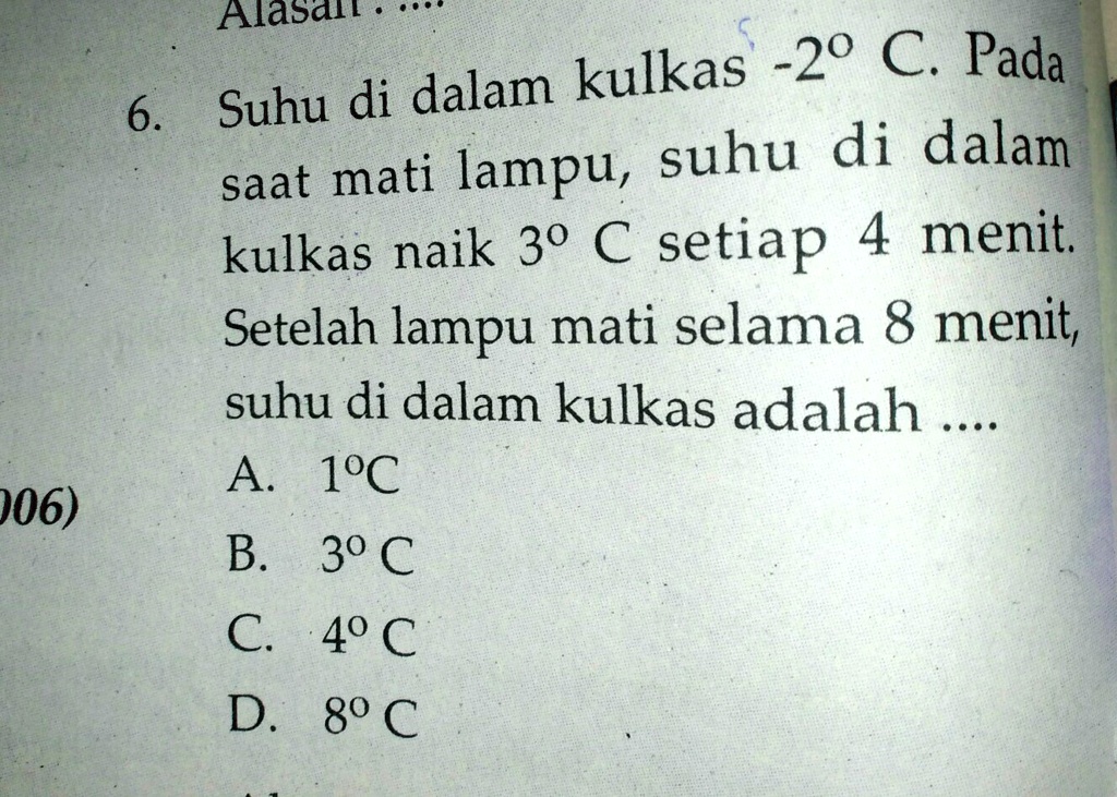 SOLVED: tolong pakein caranyaa cepetan Alasal[ kulkas -20 C. Pada 6 ... SOLVED: tolong pakein caranyaa cepetan Alasal[ kulkas -20 C. Pada 6 ...