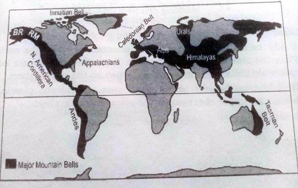 BR RM Innuitian Belt Caledonian Belt N. American Cordillera ...