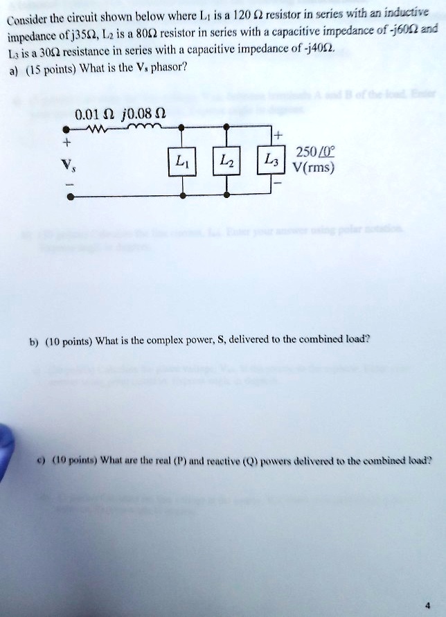 SOLVED: Consider the circuit shown below where Li is a 120 Î© resistor in series with an ...