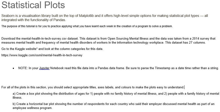 SOLVED: This is a snippet from a tutorial work, the exercises are ...