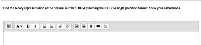 Solved Find The Binary Representation Of The Decimal Number 1894 7945