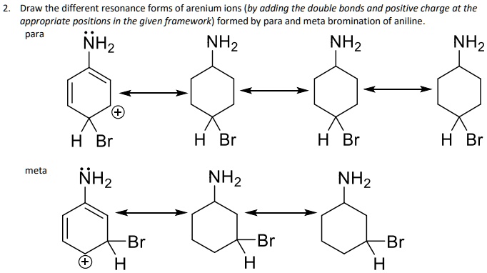 SOLVED: Draw the different resonance forms of arenium ions (by adding ...