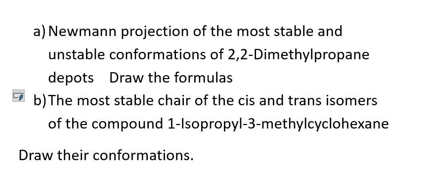 a newmann projection of the most stable and unstable conformations of ...