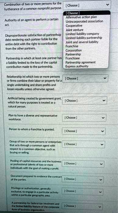 SOLVED: Texts: Combination of two or more persons for the furtherance ...
