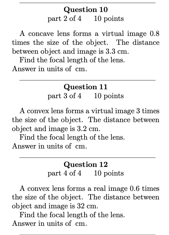 SOLVED: Question 10 part 2 of 4 10 points concave lens forms a virtual ... SOLVED: Question 10 part 2 of 4 10 points concave lens forms a virtual ...