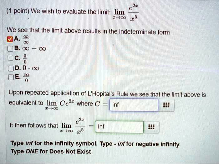 SOLVED: We wish to evaluate the limit: lim (square root of x) as x ...