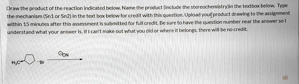 SOLVED: Draw the product of the reaction indicated below: Name the ...
